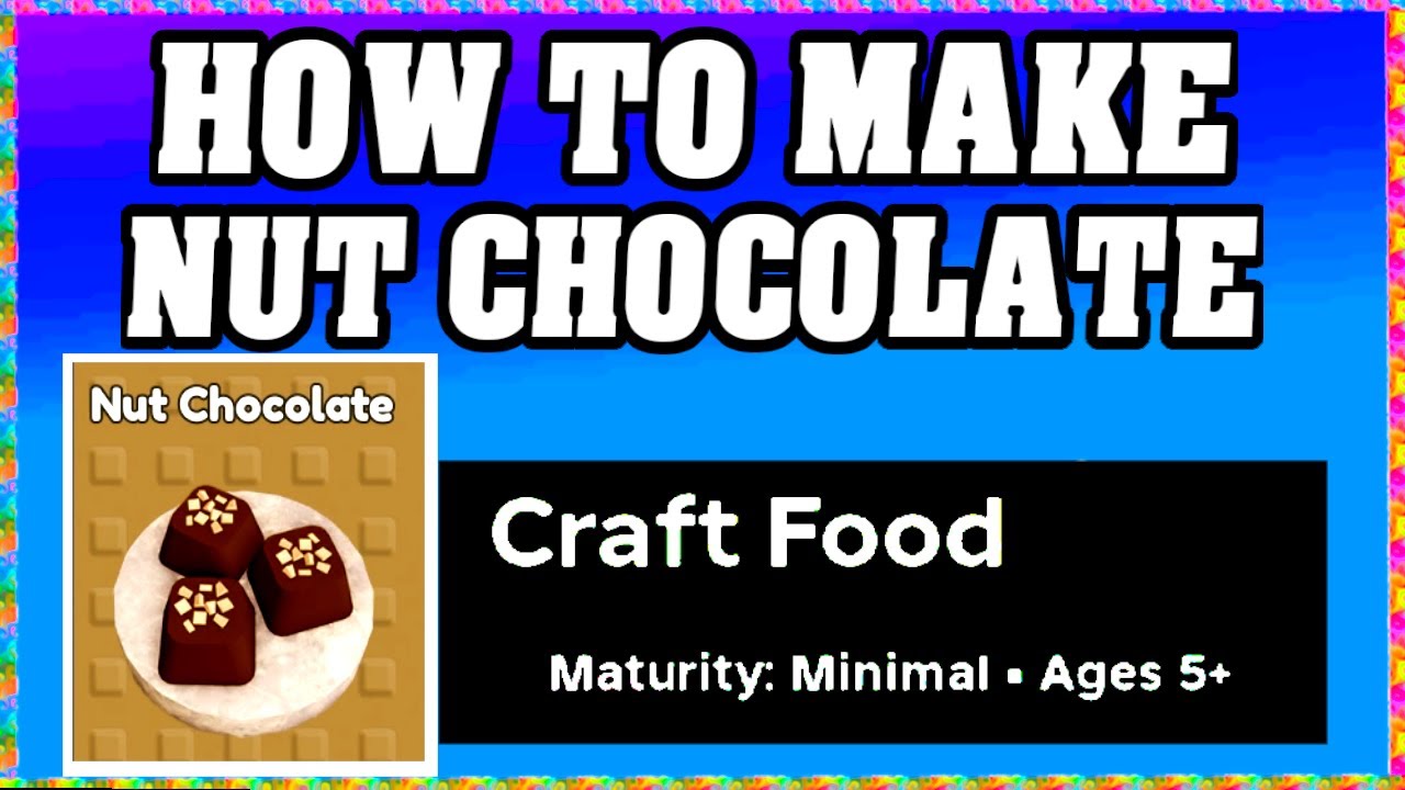 How To Make NUT CHOCOLATE in CRAFT FOOD *ROBLOX* [Make New Recipe ...
