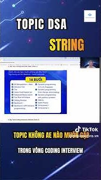 STRING_Topic DSA không anh em nào muốn gặp trong vòng Coding Interview?! - YouTube
