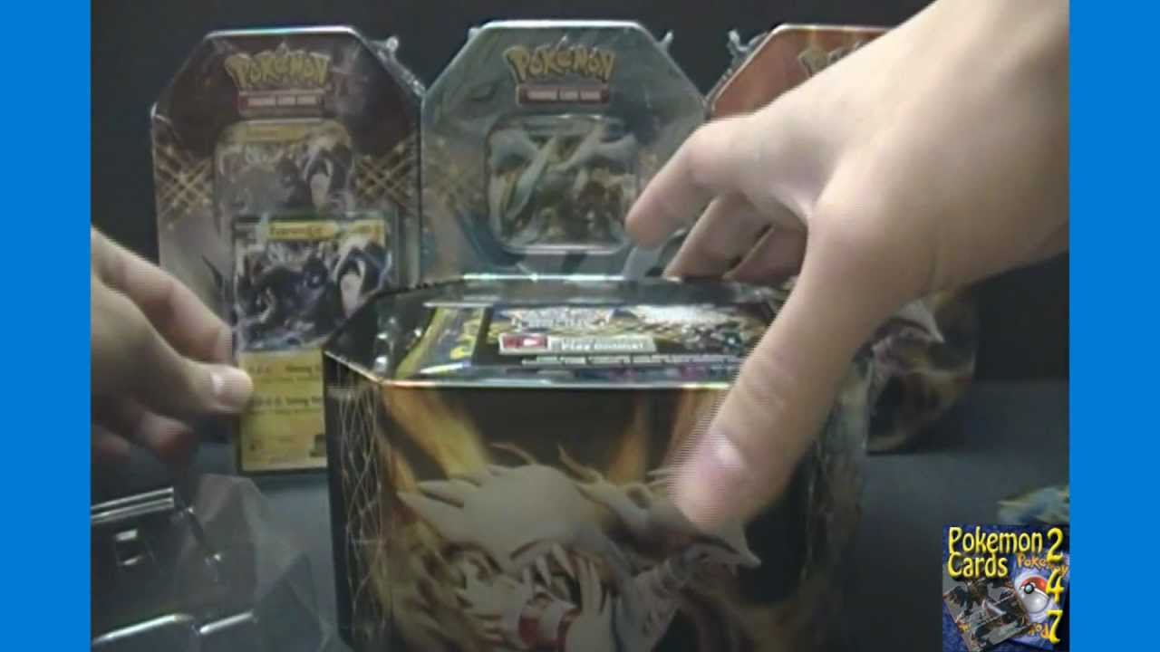 Opening a Pokemon Black & White Collectible Zekrom EX Tin with 4 Packs ...