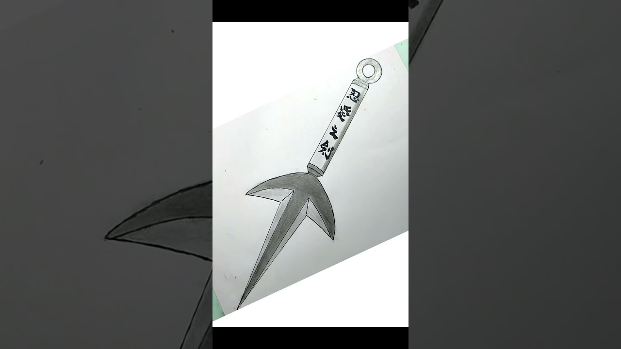 how to draw flying raijin kunai of minato Namikaze #minato #shorts # ...