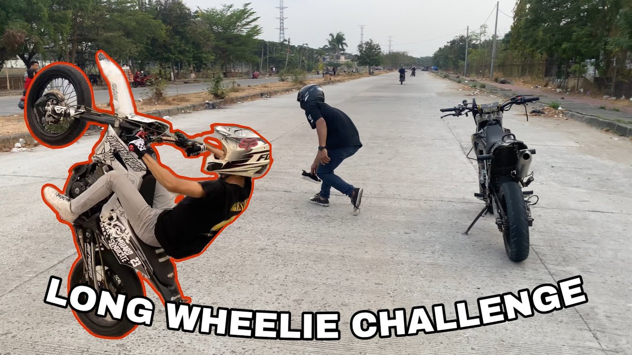 SUPERMOTO LONG WHEELIE CHALLENGE!!!!#wheelie #freestyle #wawanshamtar ...