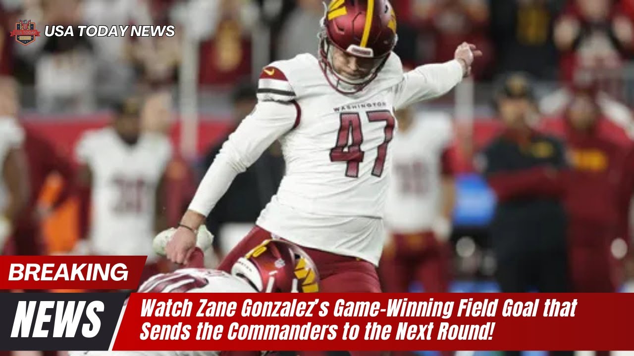 Watch Zane Gonzalez’s Game-Winning Field Goal that Sends the Commanders ...