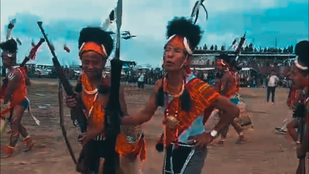 Kongan village presenting konyak traditional dance on Phom Day 2022 ...