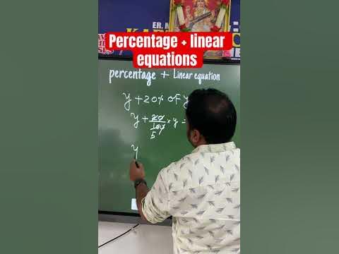 Percentage +linear equations - YouTube