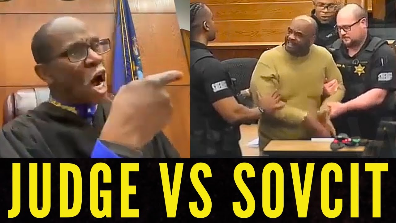 Sovereign Citizen Rages on the Judge..Fight with Deputies..Get Remanded ...