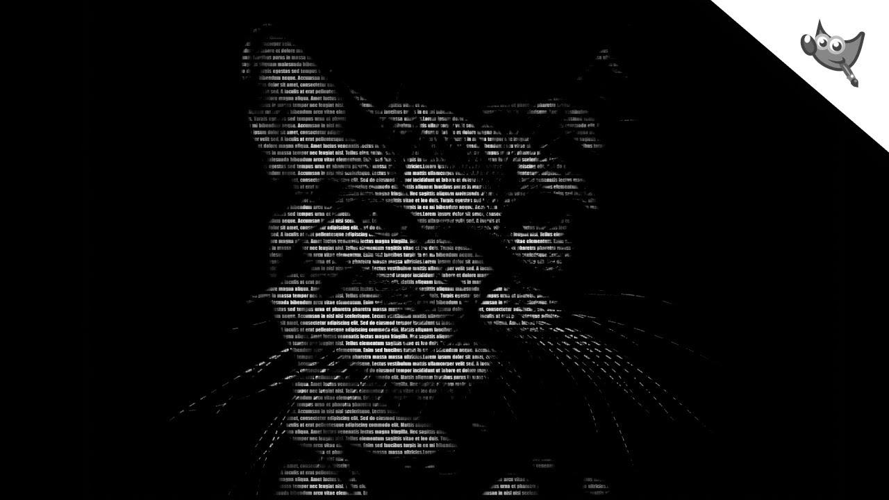 Create Text Portrait Effect in GIMP - YouTube