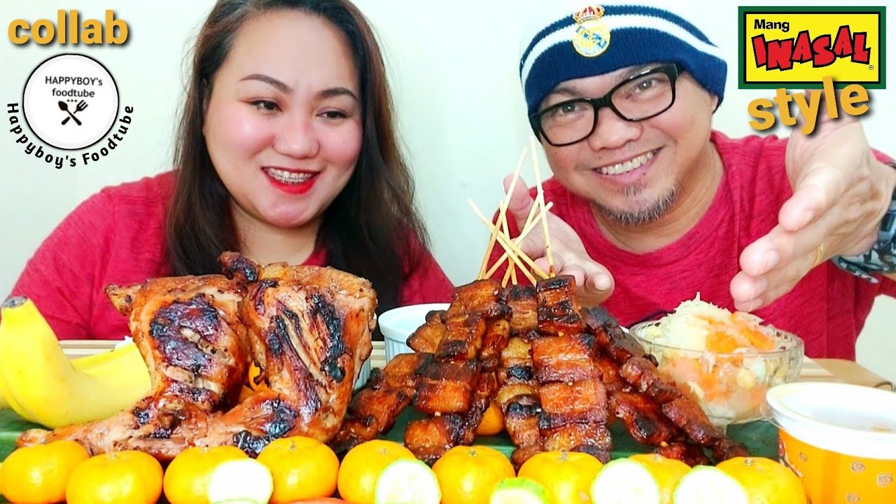 MANG INASAL STYLE MUKBANG | CHICKEN INASAL + PORK BBQ | PINOY MUKBANG ...