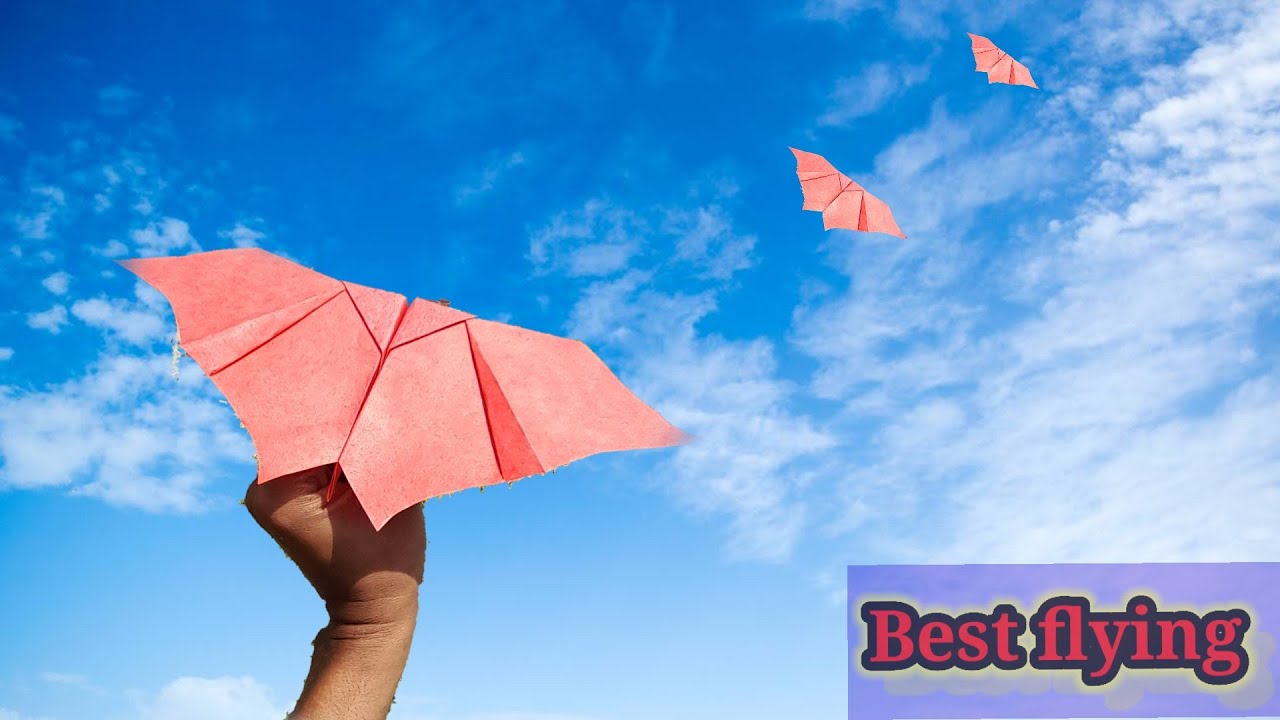 Flying paper bat, How to make notebook paper bat plane|| Best paper ...