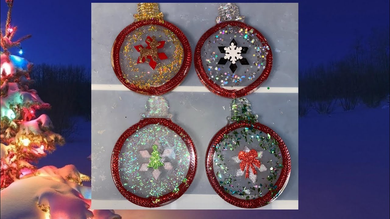 #296 RESIN LIGHT BULB CHRISTMAS ORNAMENTS!!! I ADDED STICKERS TO THE ...