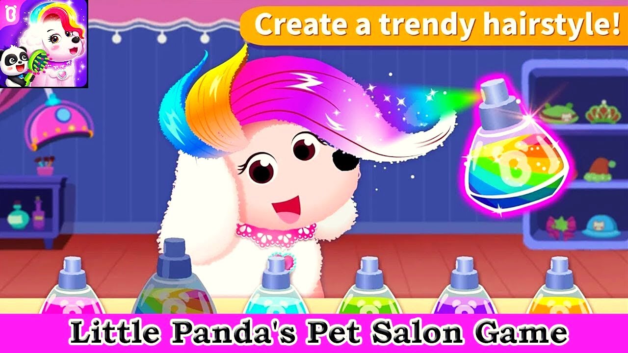 Little Panda's Pet Salon, Educational BabyBus Game , Hairstyle, Make Up ...