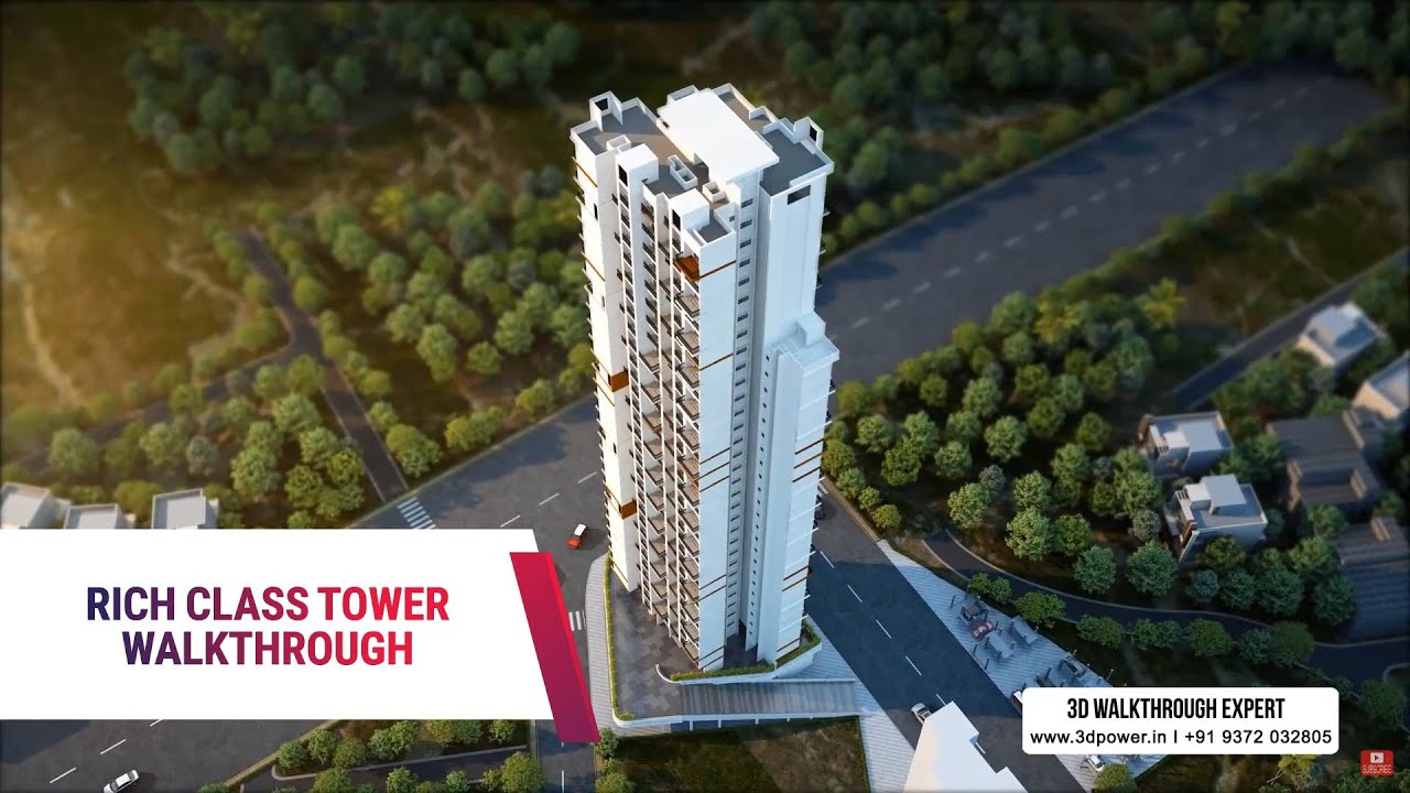3D Walkthrough Animation For Residential Highrise Towers- Marathe ...
