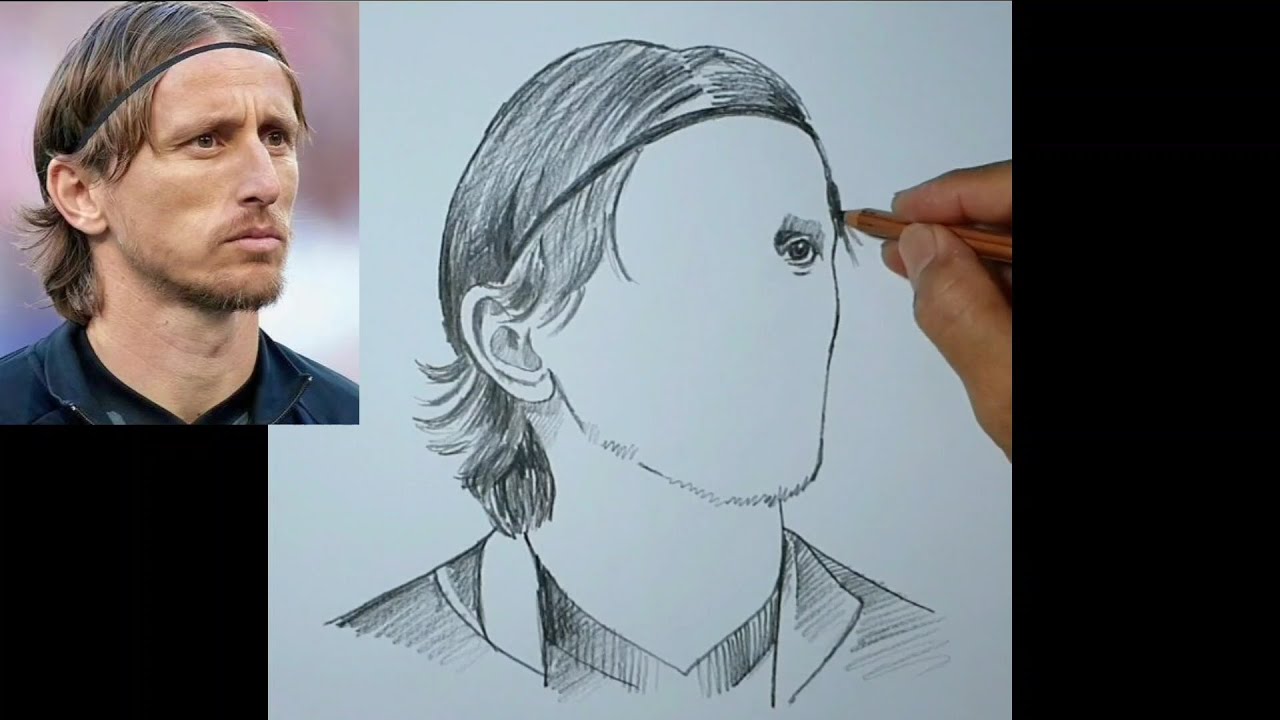 How to draw LUKA MODRIC #lukamodric #scoccer #ronaldo - YouTube