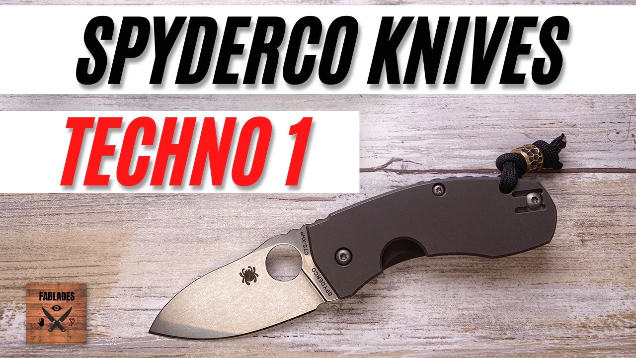 Spyderco Techno 1 Pocketknife. Fablades Full Review - YouTube