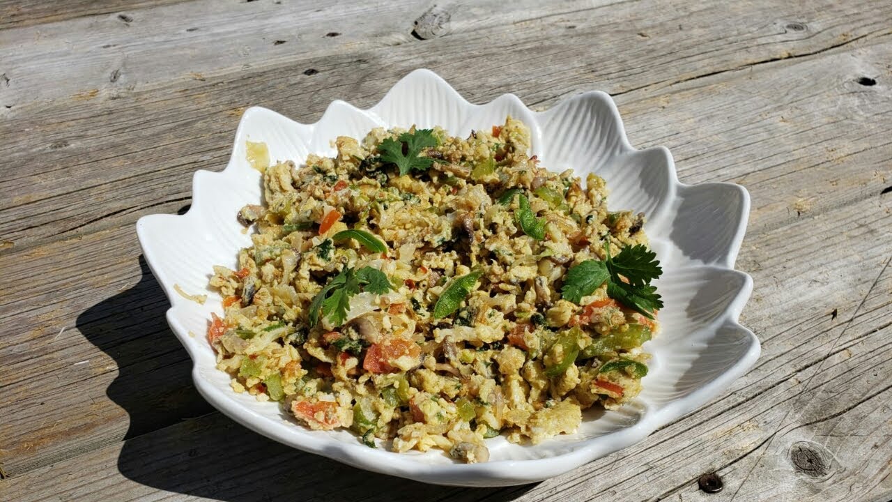 Veg Scrambled Omelette .Easy And Healthy Veg Egg .How to make veg ...