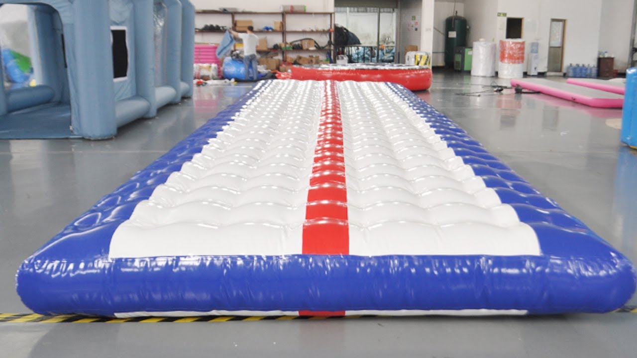 large inflatable floating bridge / road - YouTube