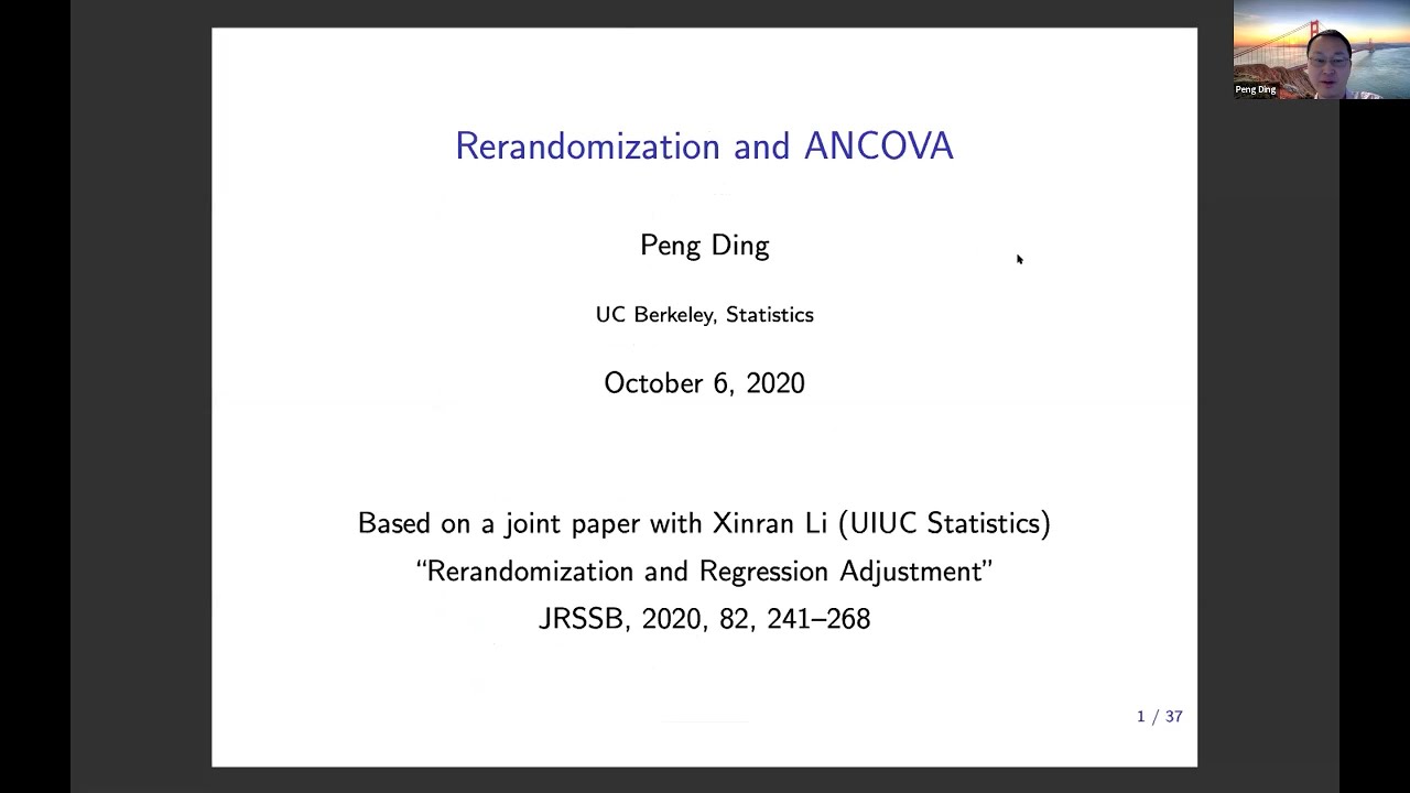 Peng Ding: Randomization and Regression Adjustment - YouTube