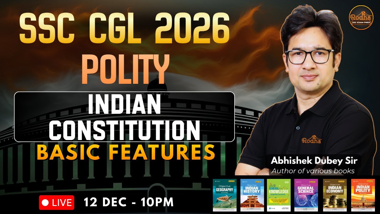 INDIAN CONSTITUTION POLITY | BASIC FEATURES | By Abhishek Sir | SSC CGL ...