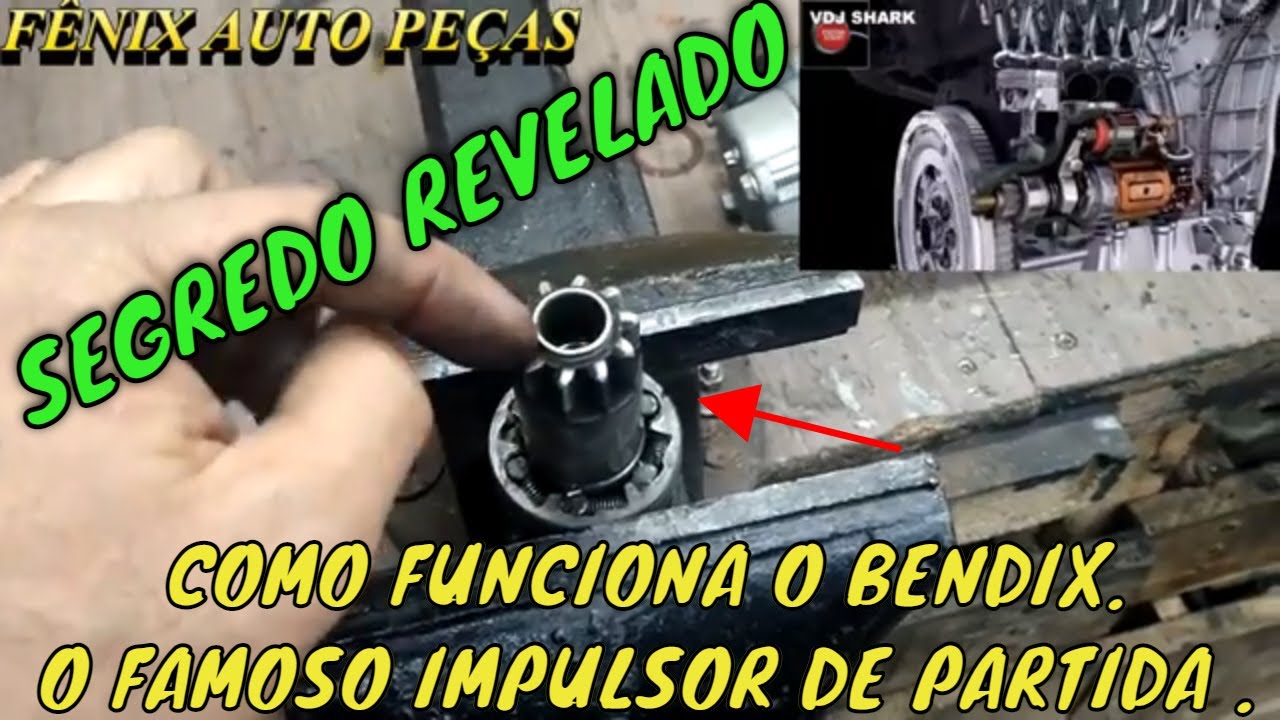 COMO FUNCIONA O BENDIX DO MOTOR DE PARTIDA . ISSO NINGUEM CONTA ...