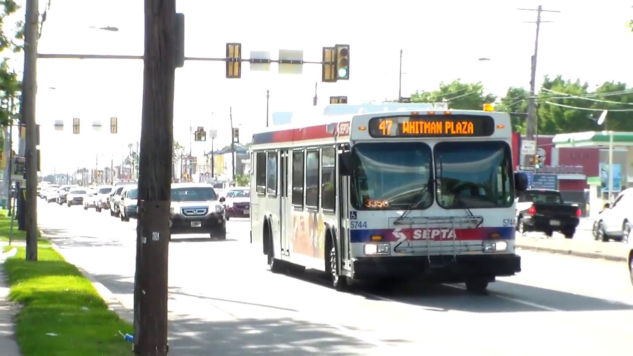 SEPTA BUS: NEW FLYER D40LF 5744 ON ROUTE: 47 - YouTube