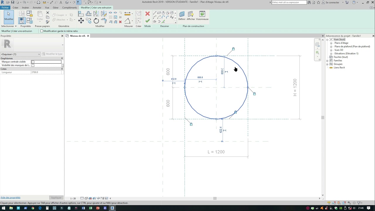 #Revit - Modèle générique métrique - Le cercle - Revit - YouTube