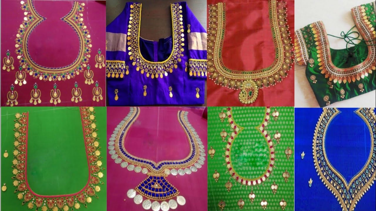 Latest Bridal Kasu Work Blouse Designs | Kasu Coin Blouse Models - YouTube