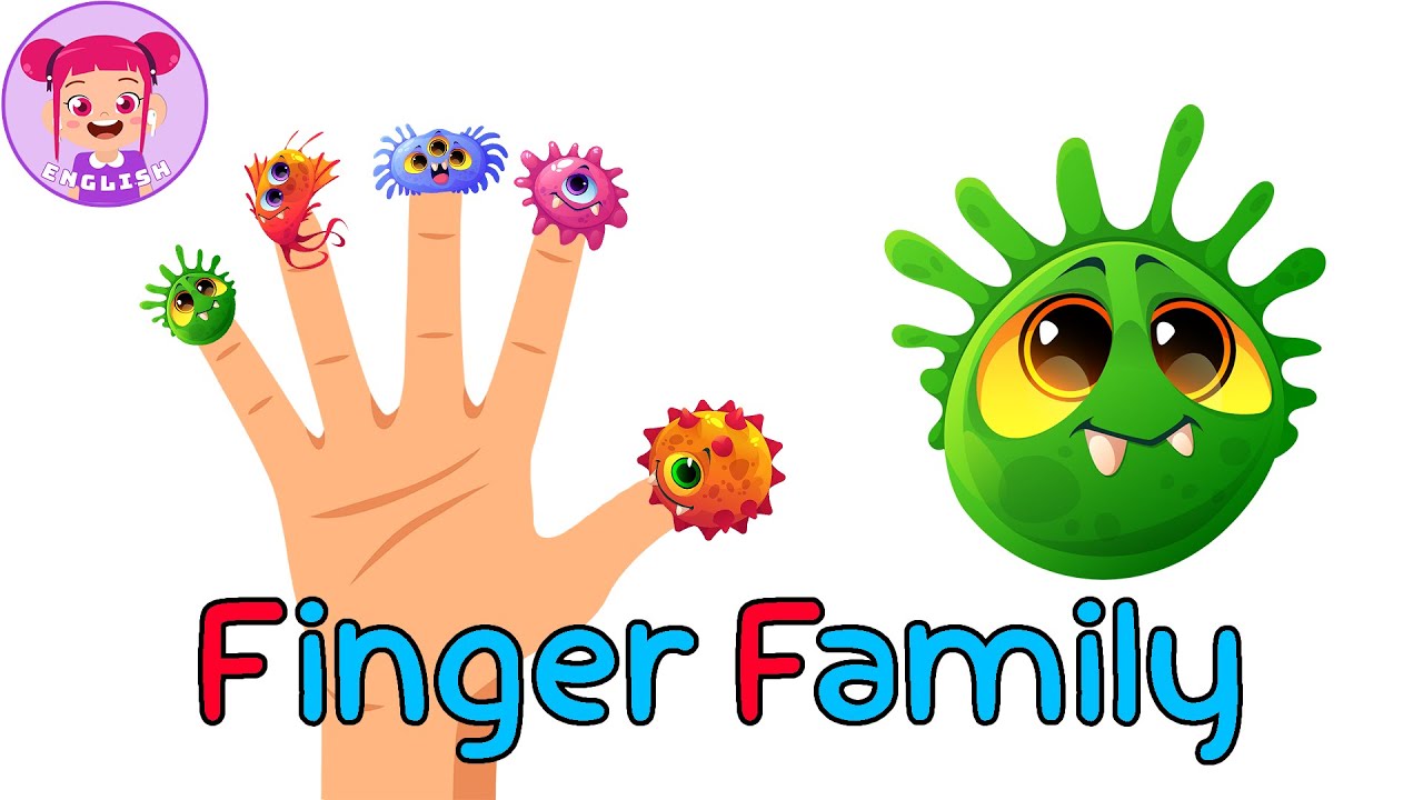 Bacteria, germ and virus Finger Family | Kids Songs | Nursery Rhymes ...