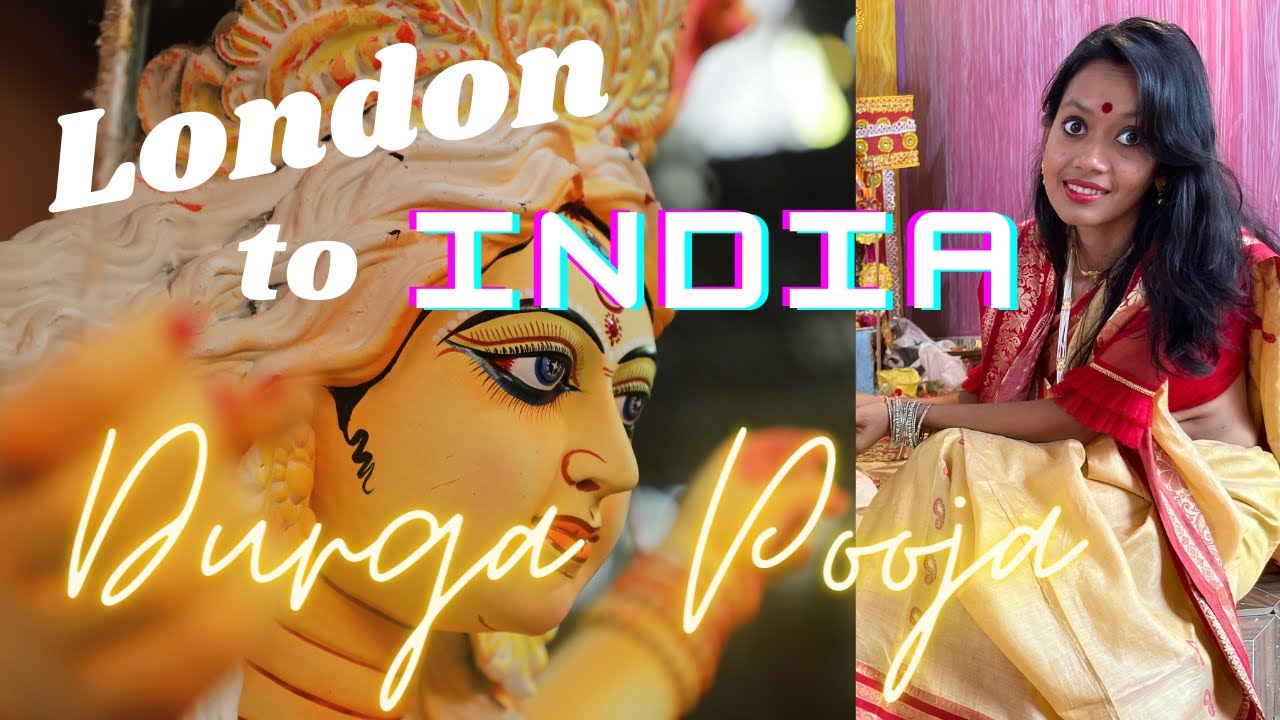 London to India travel for Durga Pooja | Bengali Dhoop Dhunochi Dance ...