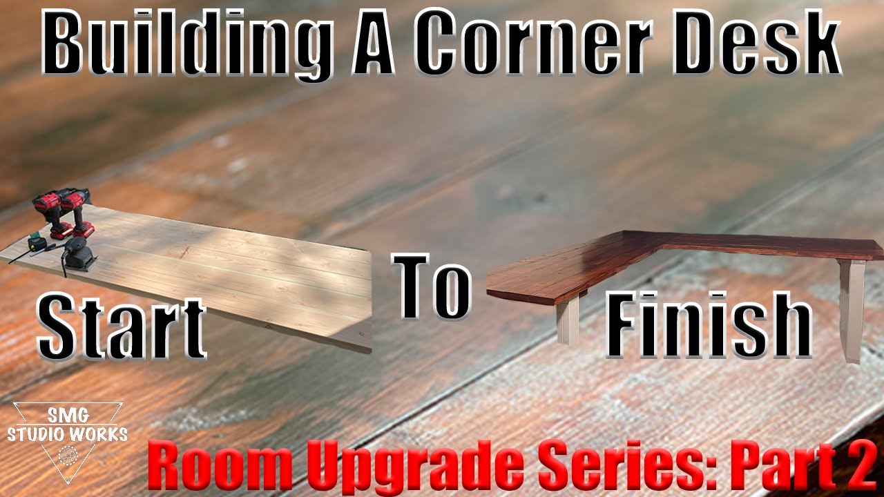 How to Build a Corner Desk- Streaming Setup, Media Room - YouTube