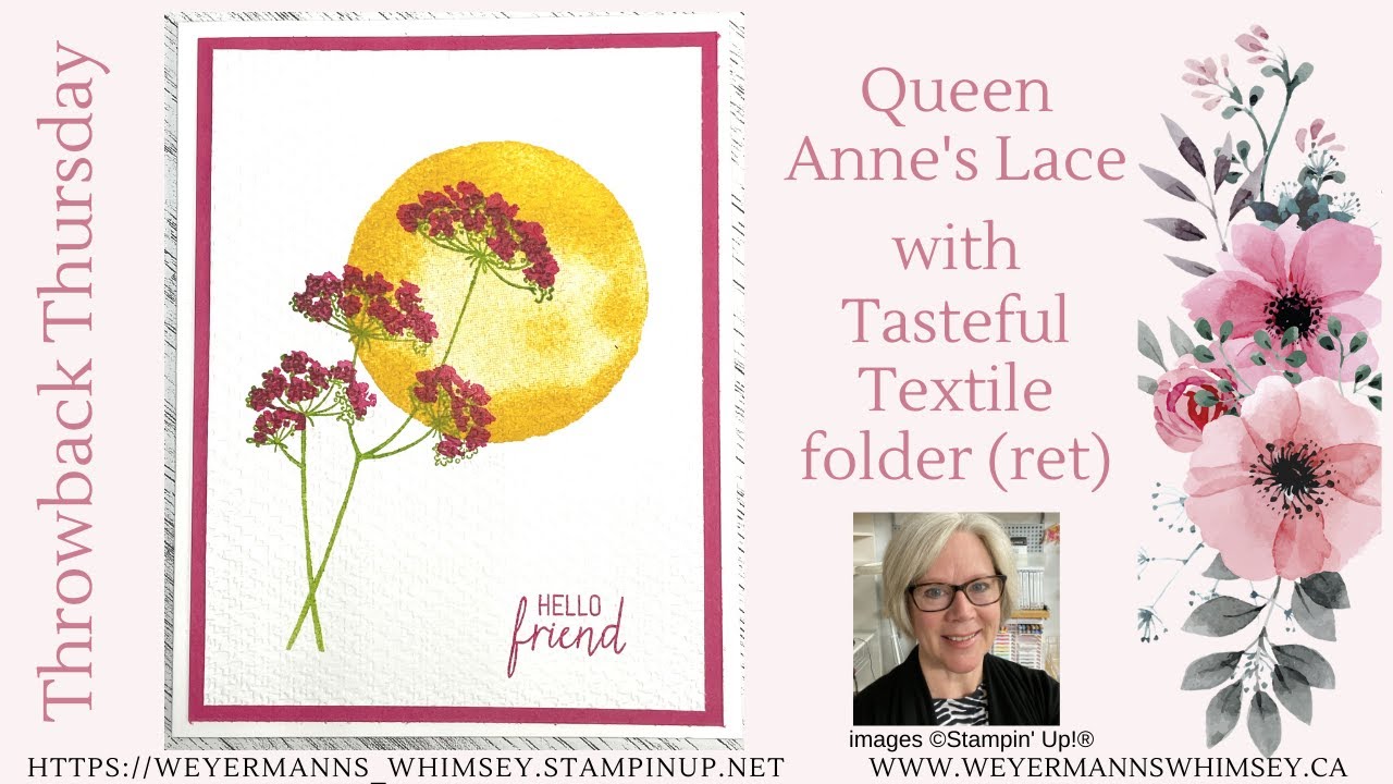 Queen Anne’s Lace (Ret) with Tasteful Textile folder (Ret) friendship ...