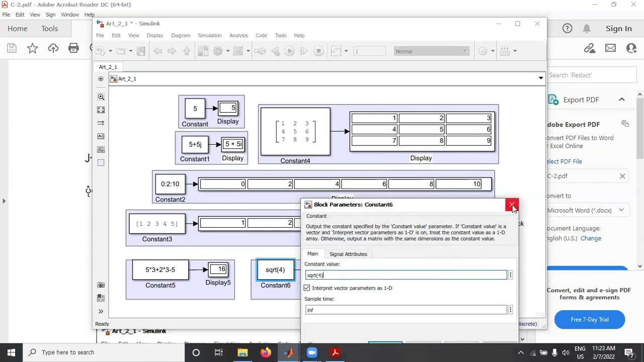 Matlab Simulation Basic Course Art 2 1 Constant Block In Myanmar Youtube