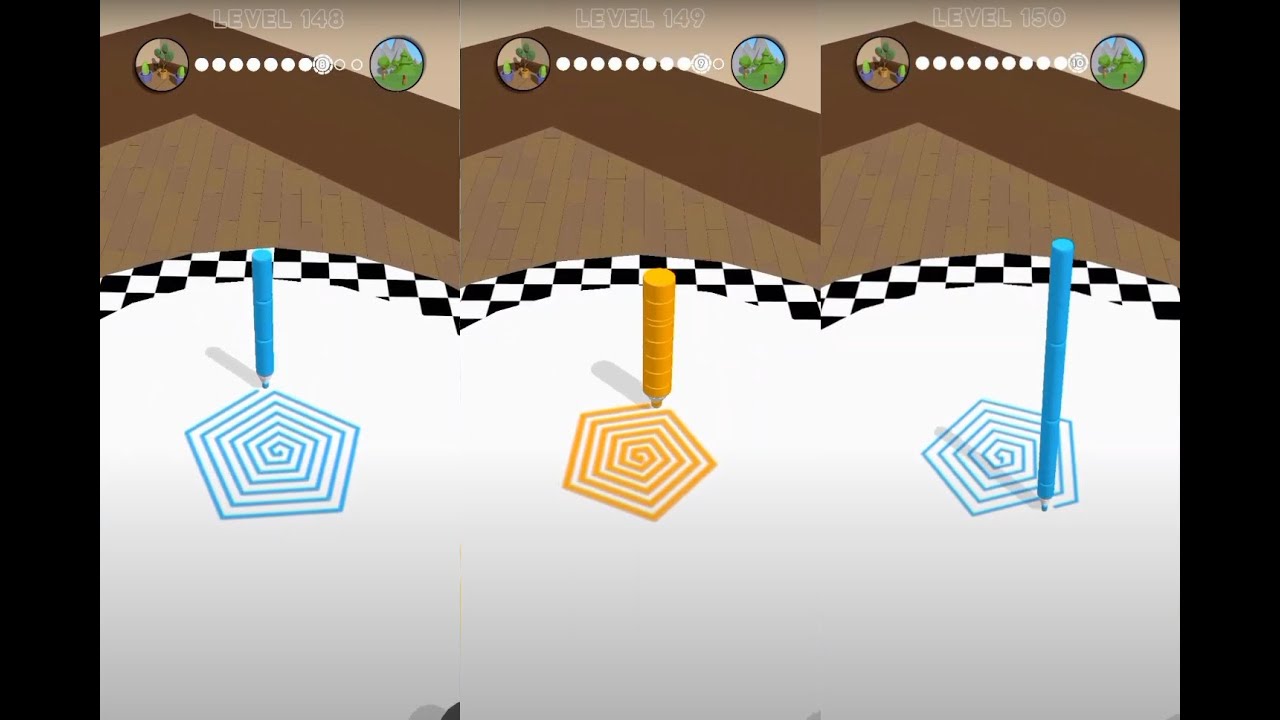 Crayon Rush 3D - All Levels Gameplay Android,ios (Levels 148-150) - YouTube