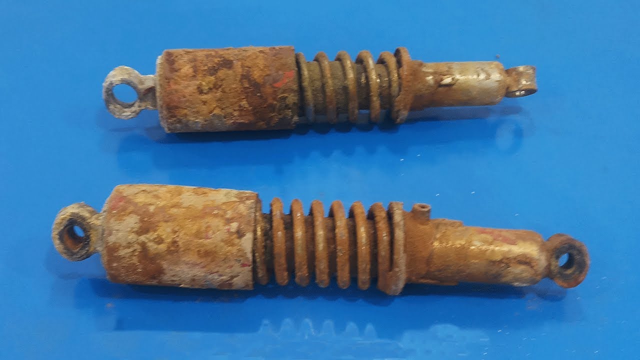 Restoration of Old rusted Motorcycle Shock - YouTube