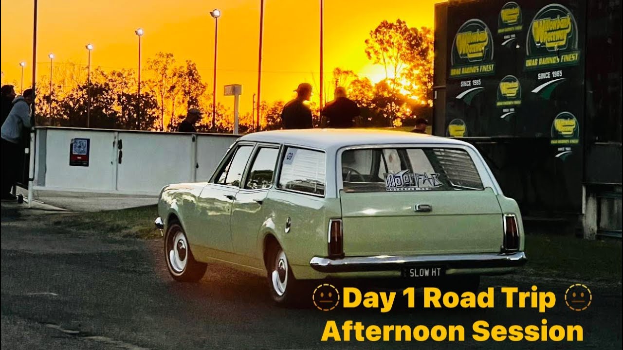 Afternoon session with all the cars hitting the track at Brisbane Drag ...