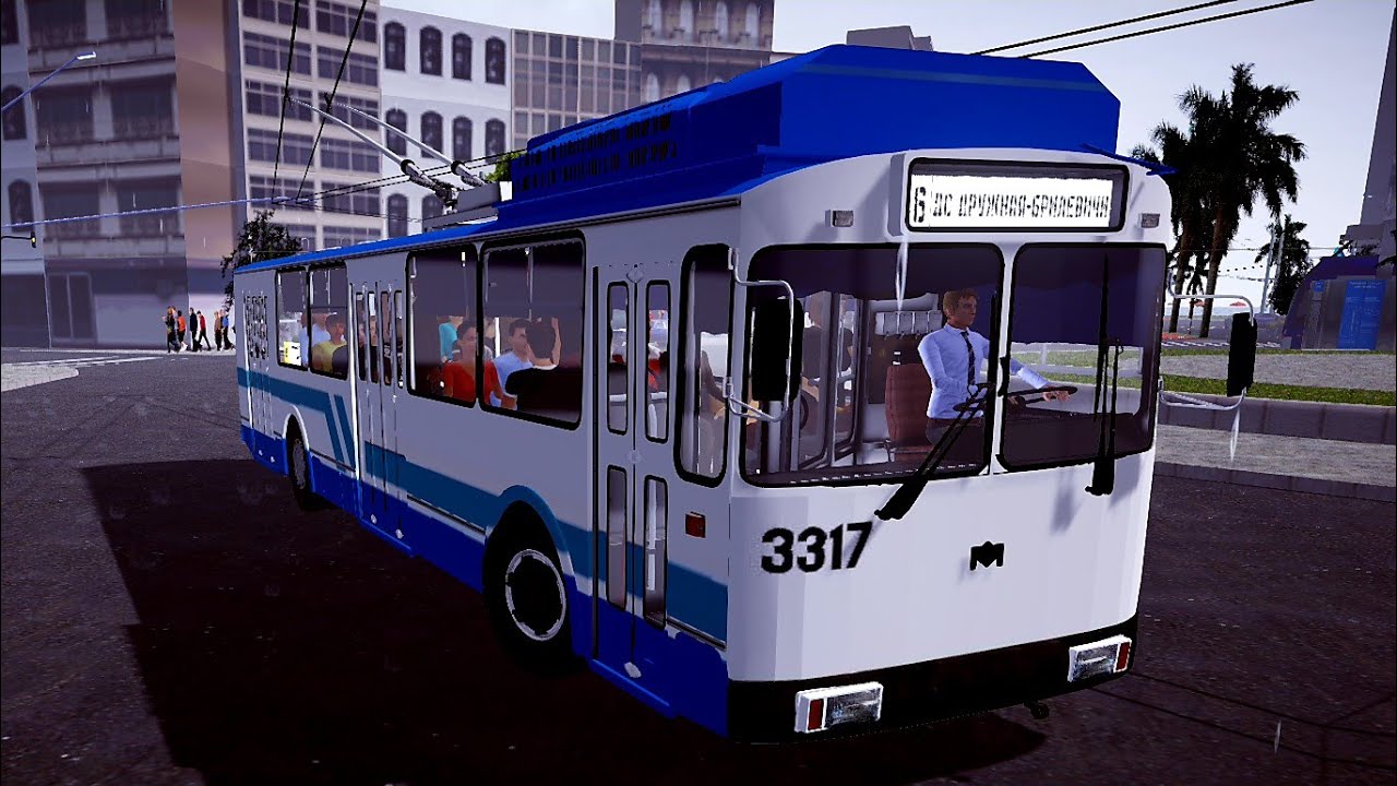 PBSU обзор модели троллейбуса АКСМ-101 - YouTube