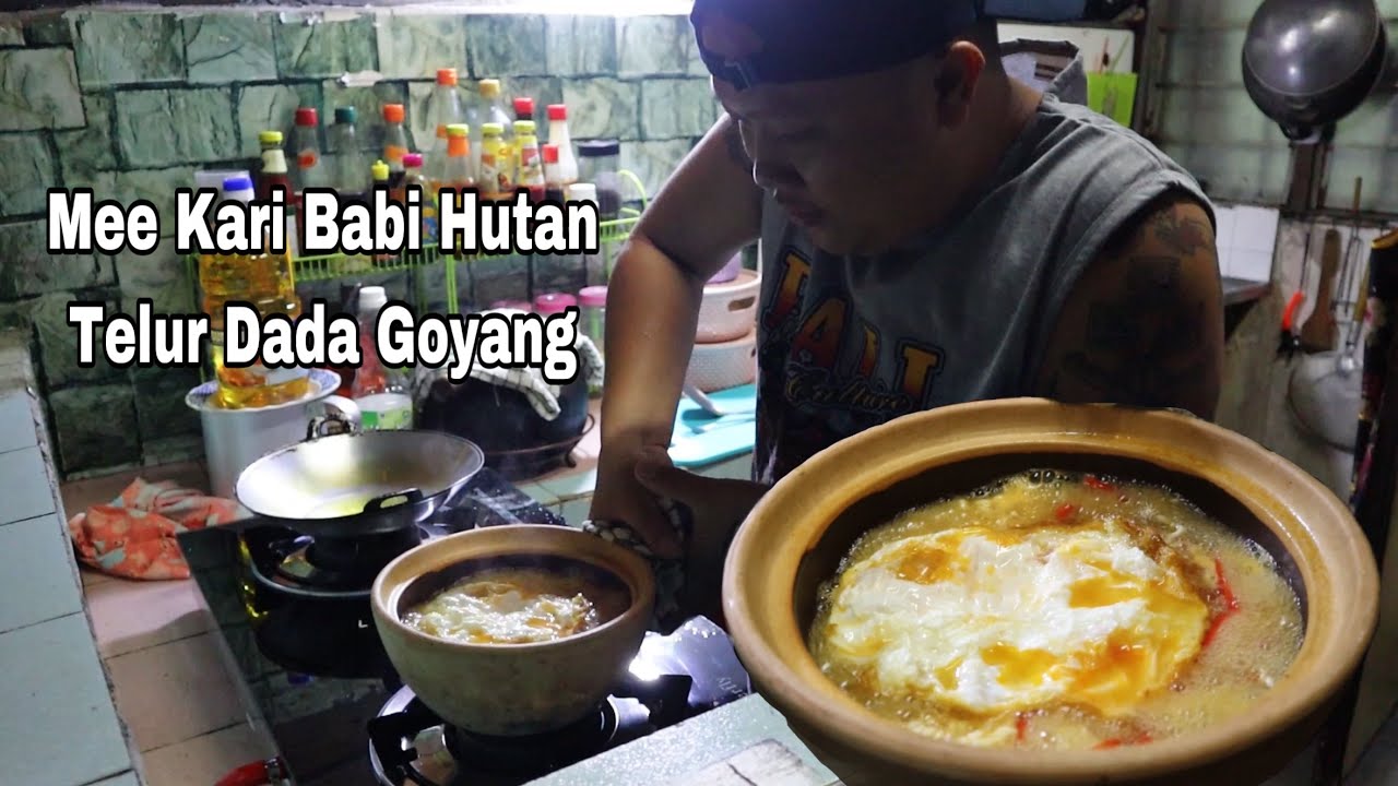 Masak Dengan Cepat Mee Kari Babi Hutan,Telur Dada Goyang // Resepi ...