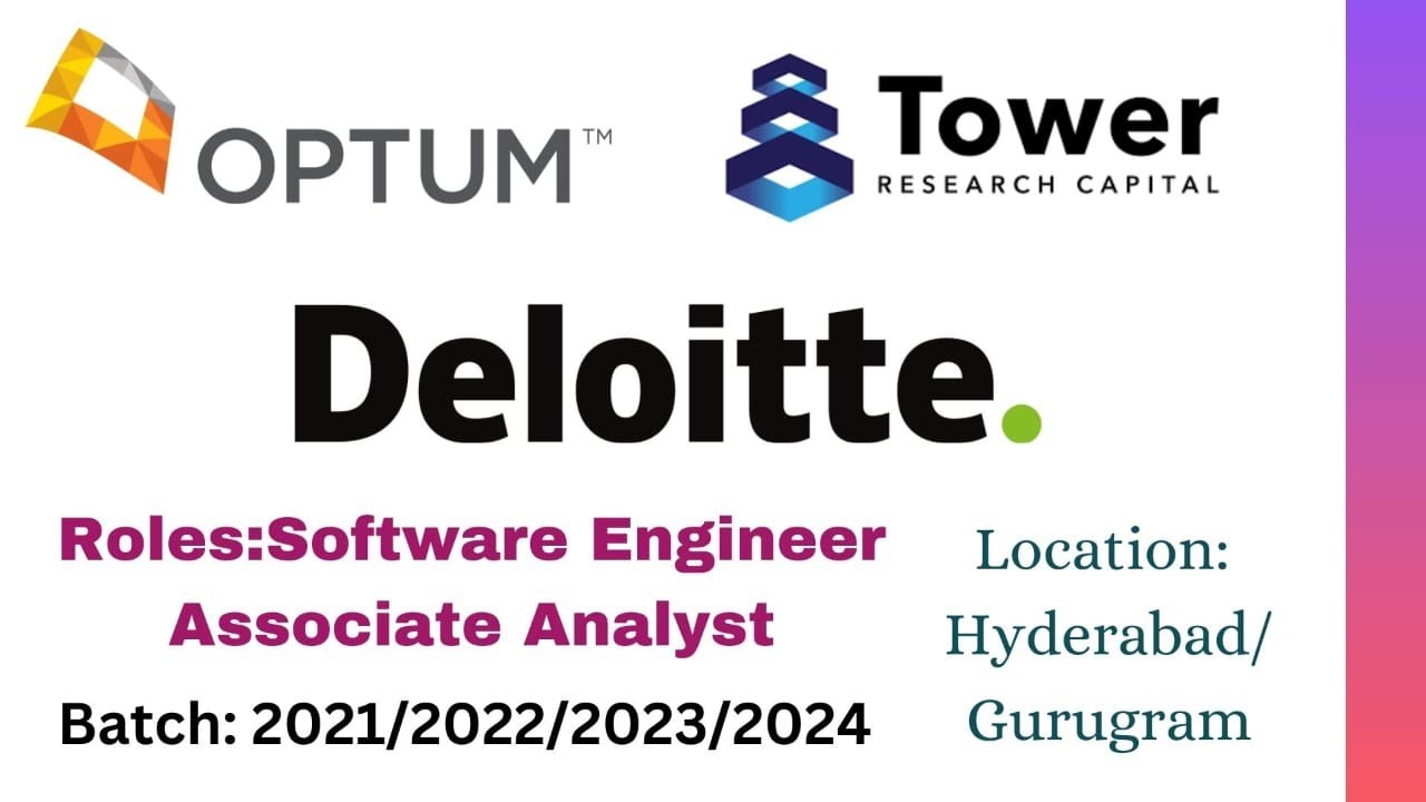 Optum | Tower Research Capital Hiring Software Engineer | Deloitte ...
