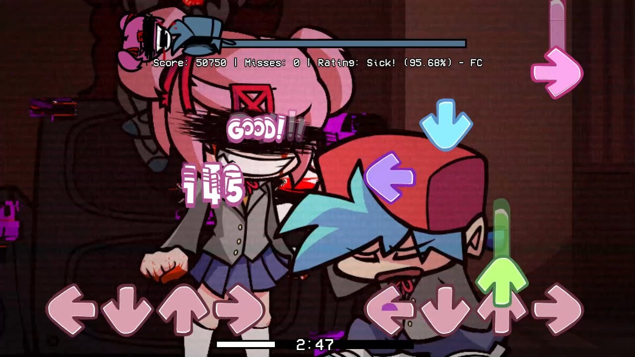 FNF vs Natsuki.chr - Home (doki doki takeover bad ending) - YouTube