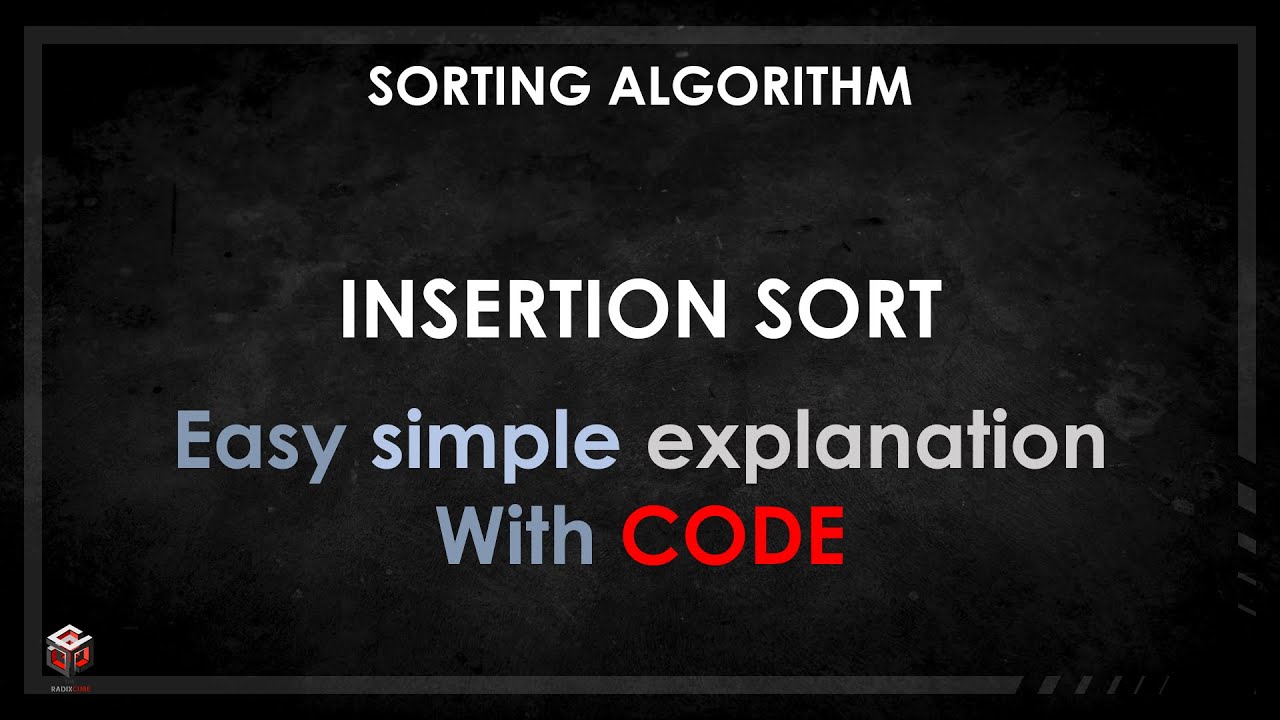 Insertion Sort Simple Explanation In Bangla Insertionsort Youtube