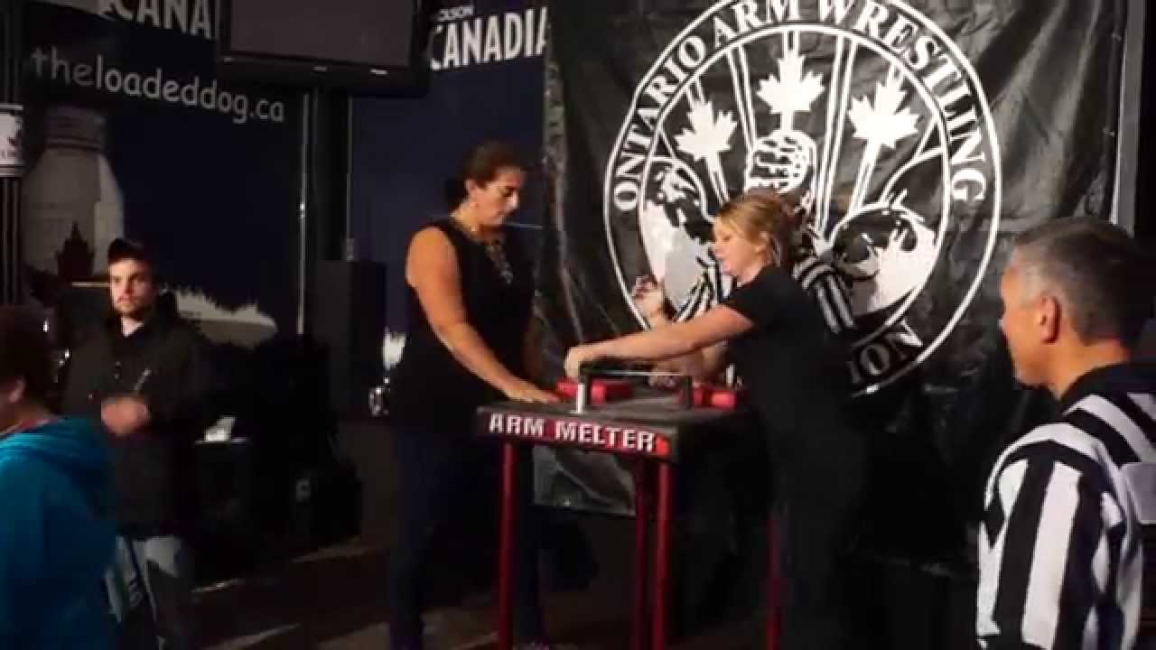 Heidi Cordner Arm Wrestling at the 2014 Ontario Championships - YouTube