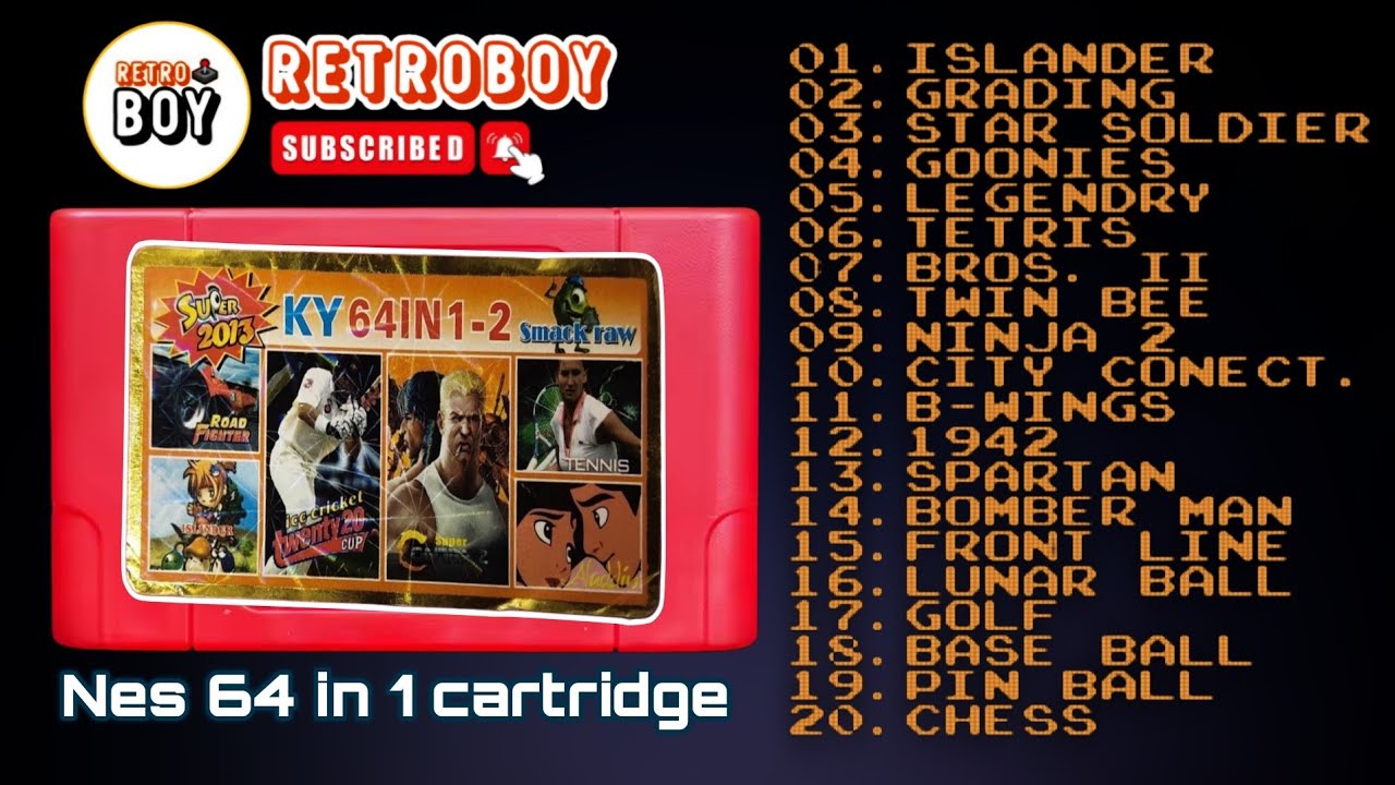 (NES) 64 in 1 Gameplay: I Found the BEST NES Cassette/Cartridge ...