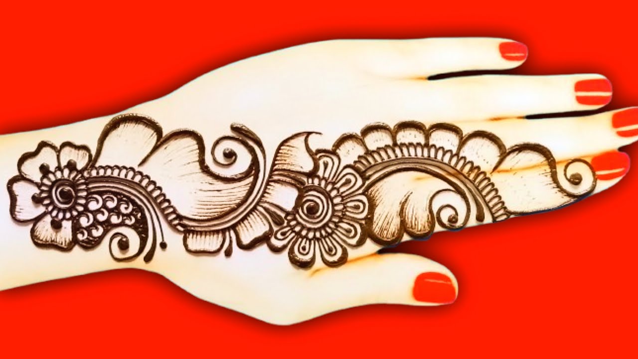 Simple back hand mehndi design/easy mehndi design/mehadikedijayan ...