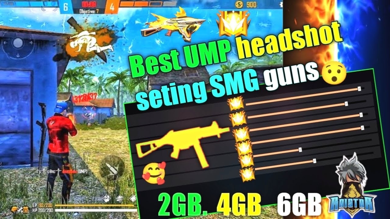 NEW ( UMP ) RED NUMBER TRICK AND SETTINGS // FREE FIRE SMG HEADSHOT ...
