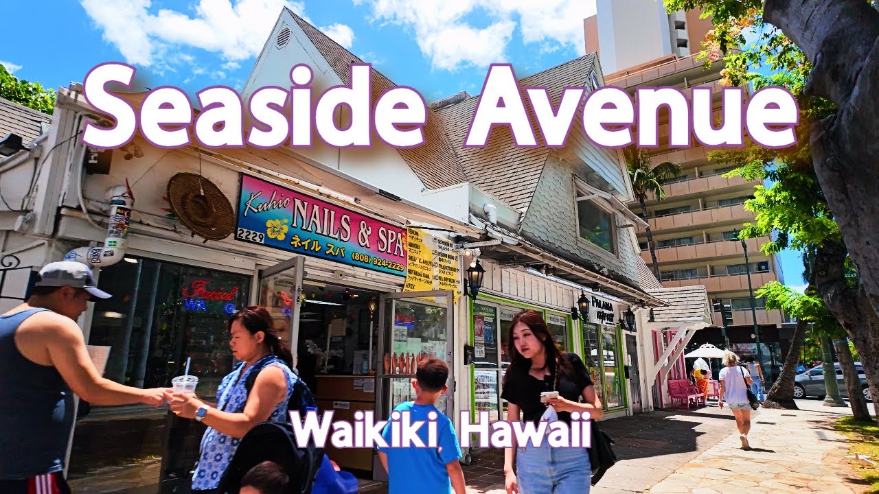 【4K】𝐖𝐀𝐋𝐊 🇺🇸 Seaside Ave in Waikiki - YouTube