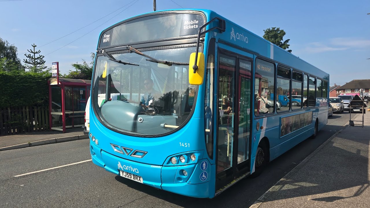 (Arriva Yorkshire 1451 YJ59BRX) On 140 To Pontefract - YouTube