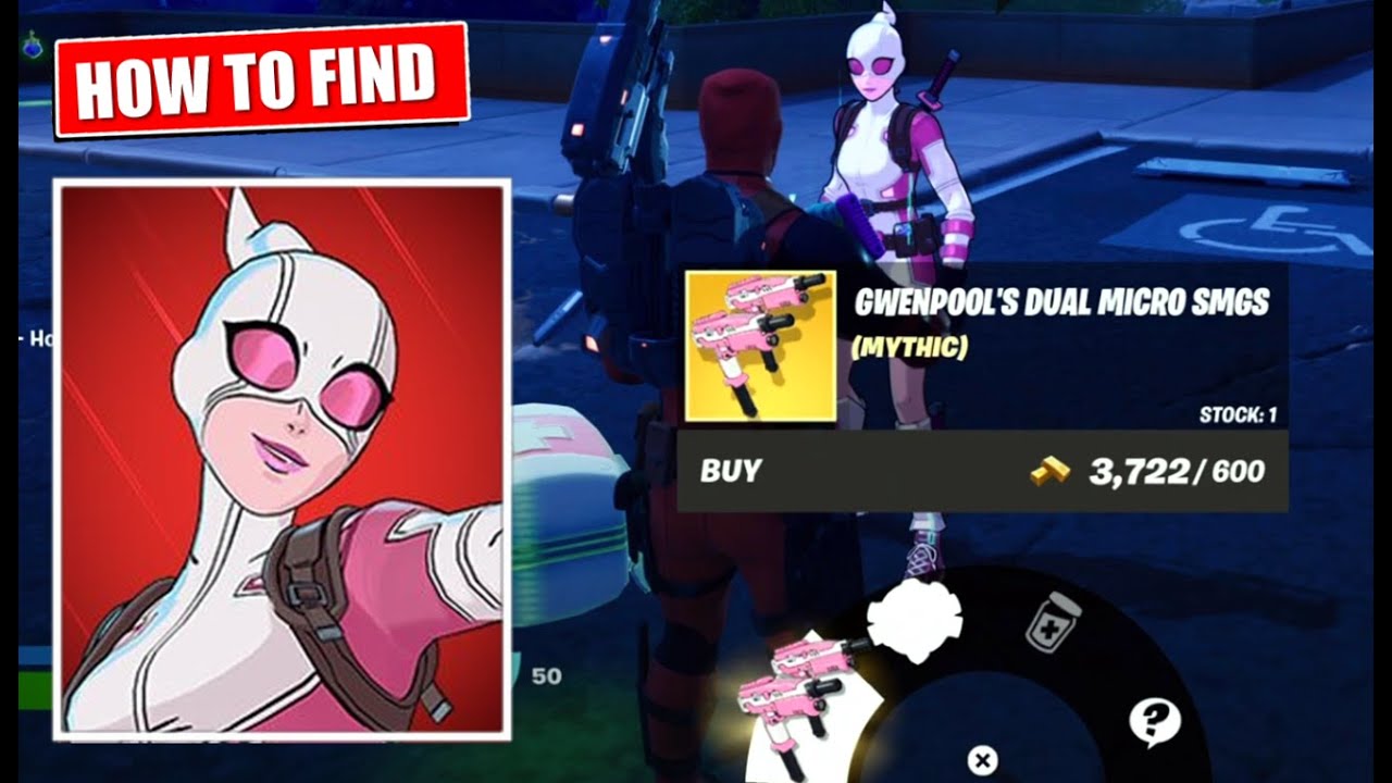 How to get Gwenpool's Mythic Dual Micro SMG - YouTube