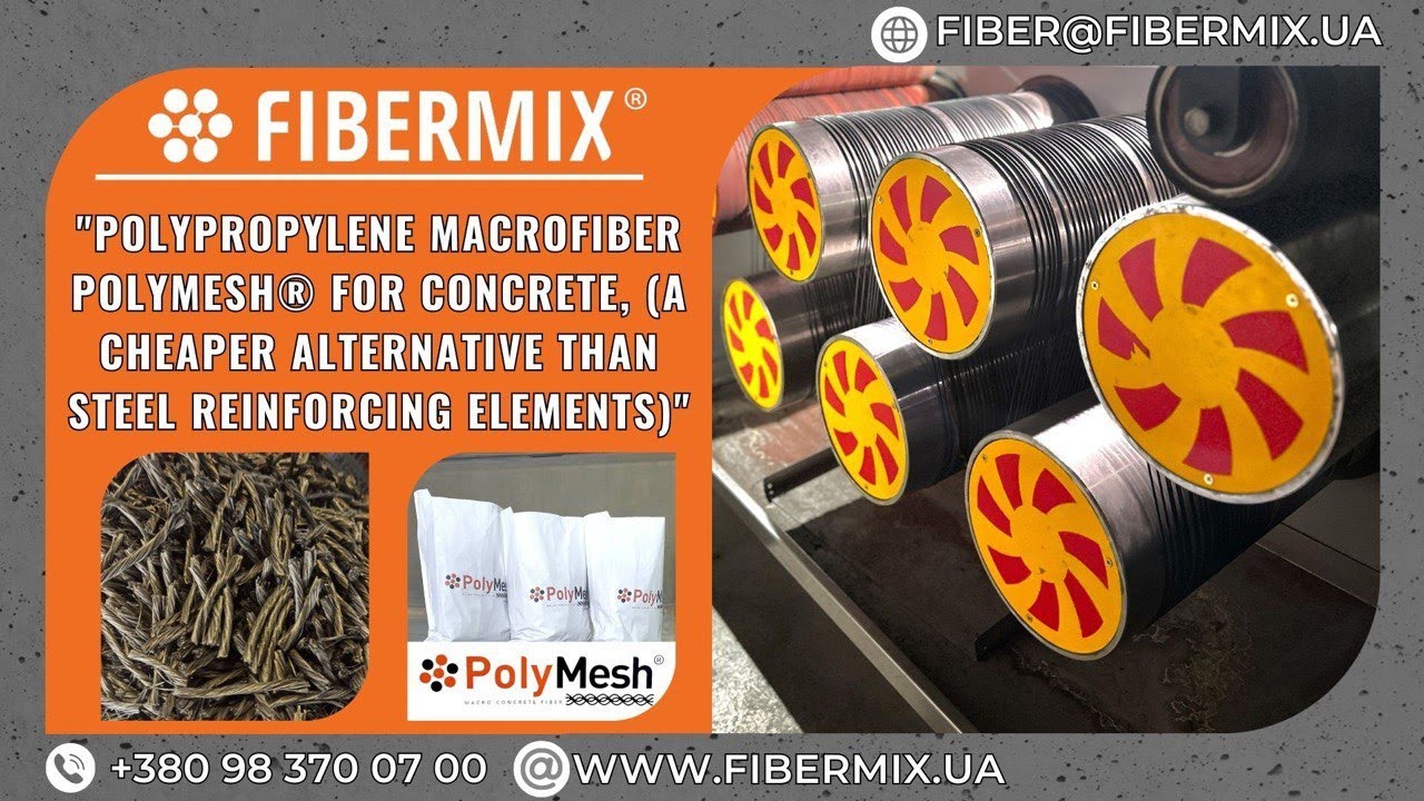 Polypropylene macrofiber PolyMesh® for concrete - YouTube