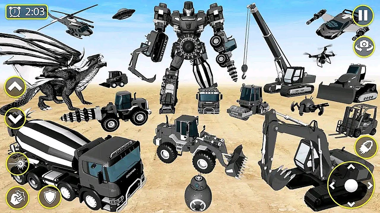 Mech Robot Transforming: Multi Robot Car Dino Tank Transform Game 2023 ...