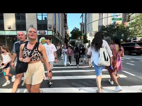NEW YORK CITY 4K Summer Walk Tour Manhattan 6th Avenue ,Bryant Park  #NYC