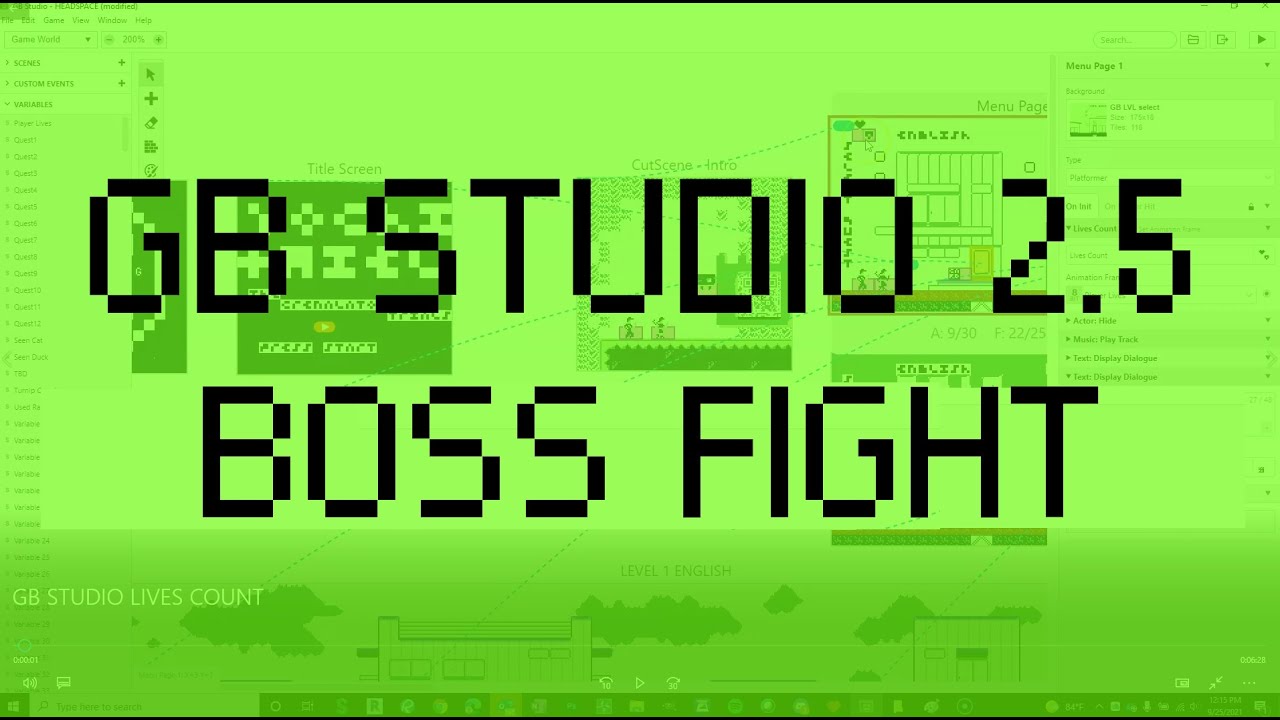 GB STUDIO SIMPLE BOSS FIGHT - YouTube