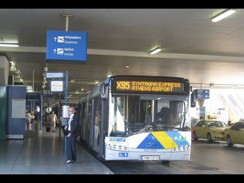 Athens bus line X95 from Syntagma to Agia Paraskevi square - YouTube